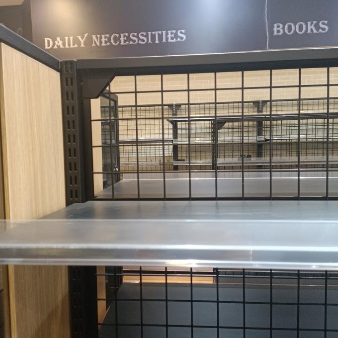 900mm 1500mm Gondola Display Shelving Steel Q195 2 Sided Shelf