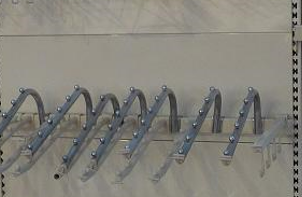 R Type Retail Store Display Hooks 500mm 12mm Wall Mounted