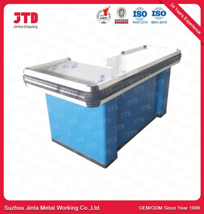 Retail Store Conveyor Belt Checkout Counter With Sensor Steel Q195