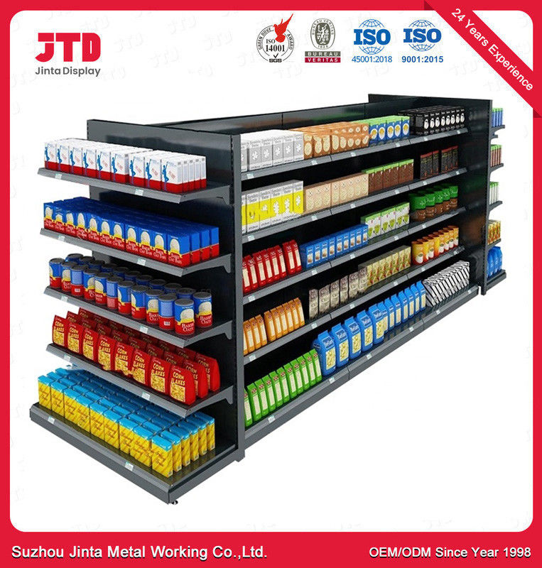 Powder Coated Grocery Store Shop Display Shelving Gondola Supermarket ...
