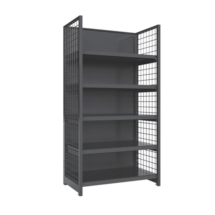Double Sided Gondola Steel Wire Mesh Rack Metal Display Shelves For ...