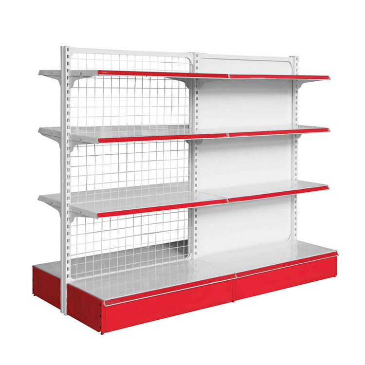 Supermarket Retail Store Mesh Wire Display Shelving Customized Double ...
