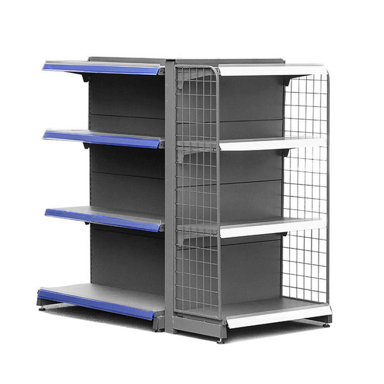 Rectangular Metal Wire Gondola Shelving Wall Shelf For Supermarket ...