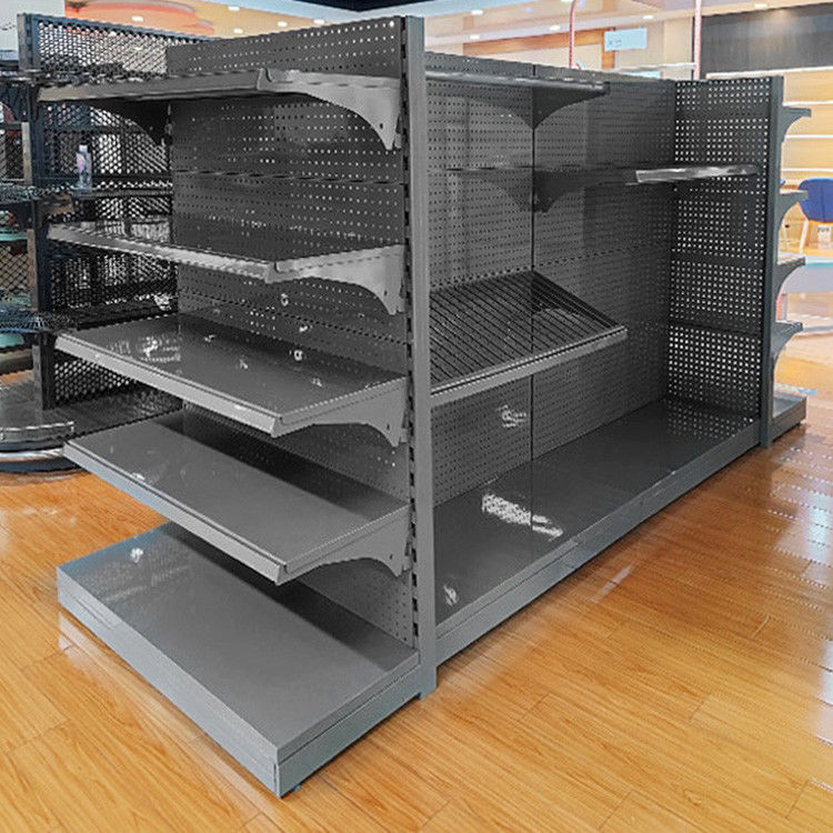 Cold Rolled Steel Retail Supermarket Shelving System With 30-80KG/Layer ...