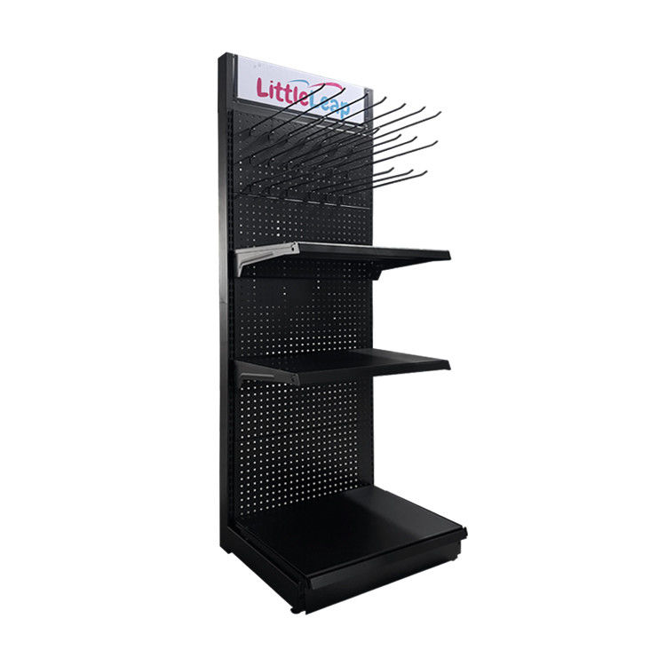 Metal Tool Display Rack For Grocery Store With Perforated Back Panel ...