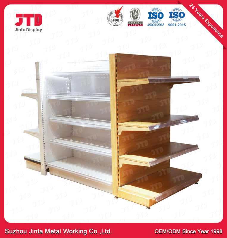 0.9m 2.1m Supermarket Display Shelving 100kgs Grocery Store Display Racks