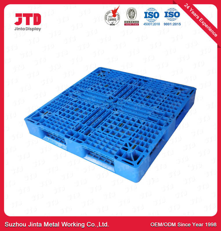 Heavy Duty HDPE Plastic Pallet Blue Color Warehouse Racking Use