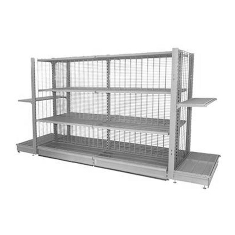 Grid Panel Wire Metal Retail Store Display Shelves For Supermarket ...