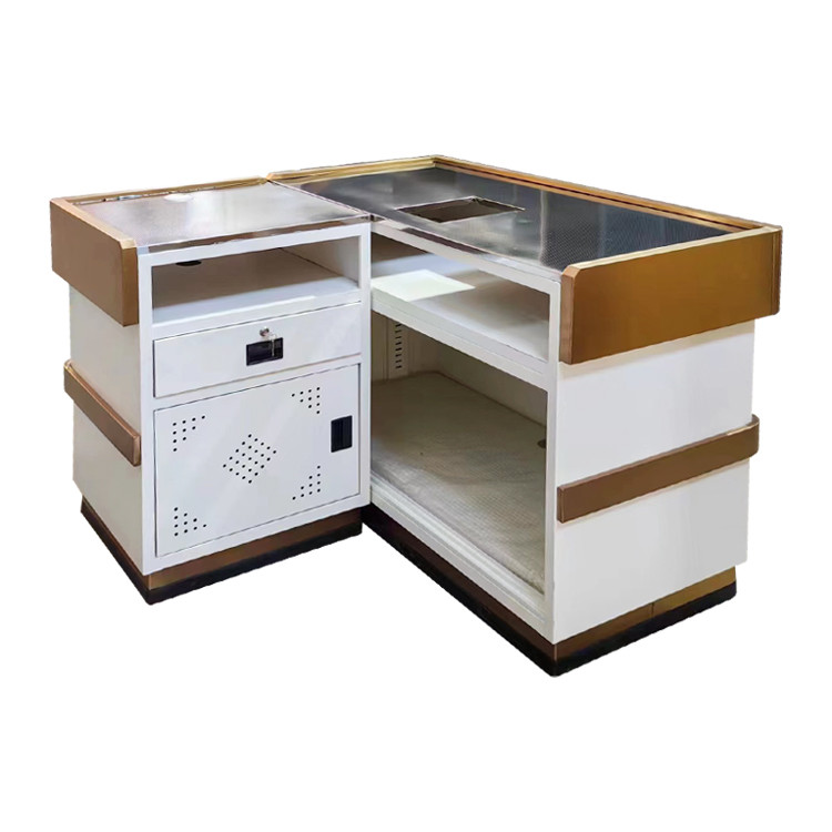 Stainless Steel Supermarket Checkout Counter High Durability Cold ...