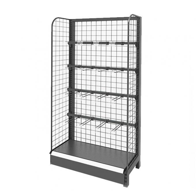 Retail Display Stand With Two Side Wire Supermarket Display Shelf