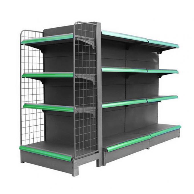 Wire Mesh Back Panel Metal Wire Display Shelving For Supermarket Retail ...