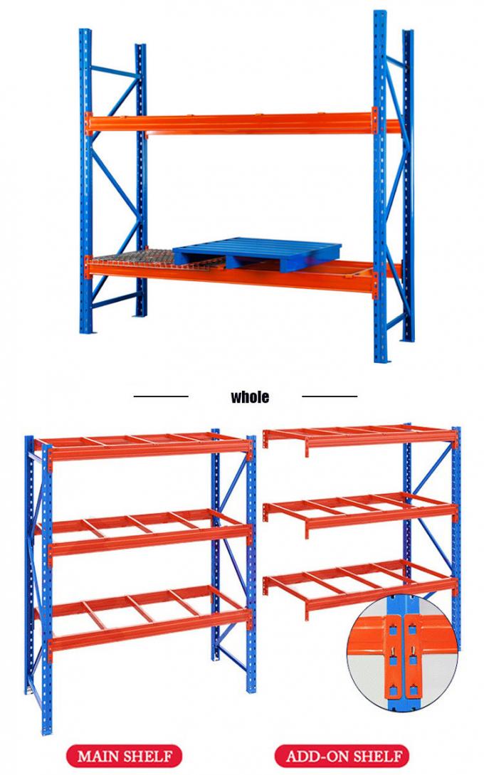 Heavy Duty Adjustable Warehouse Storage Metal Racks Corrosion Resistant