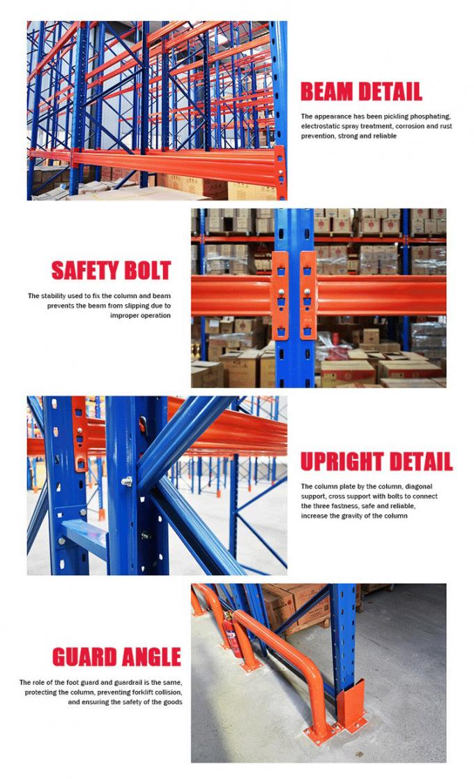 Heavy Duty Adjustable Warehouse Storage Metal Racks Corrosion Resistant