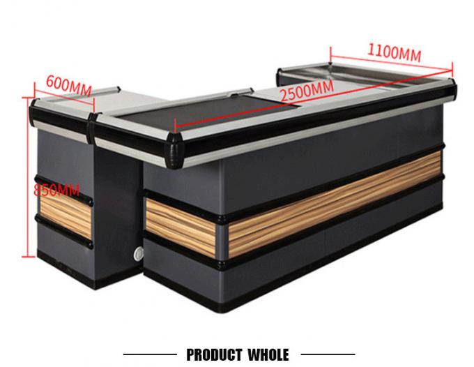 Convenient Supermarket Steel Checkout Counters Stainless Steel Table ...